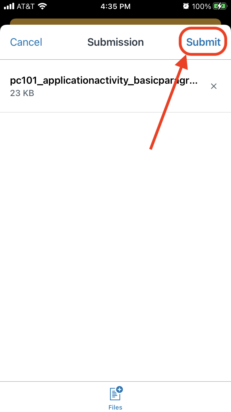 Manage and Submit Assignments Using an iOS device
